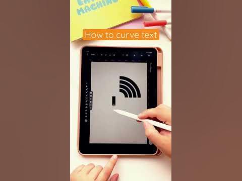 How to curve text | Procreate tutorial | Vectornator tutorial | Curved text tutorial - YouTube
