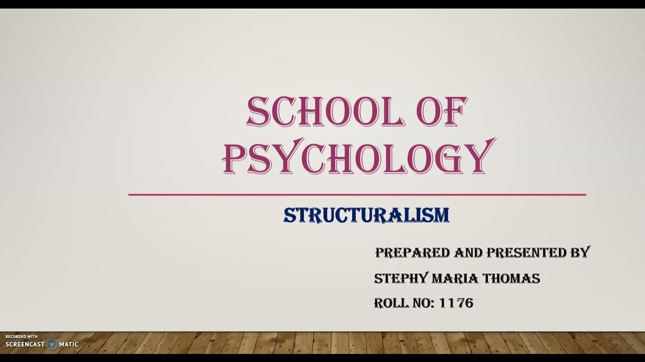 structuralism-schools of psychology - YouTube