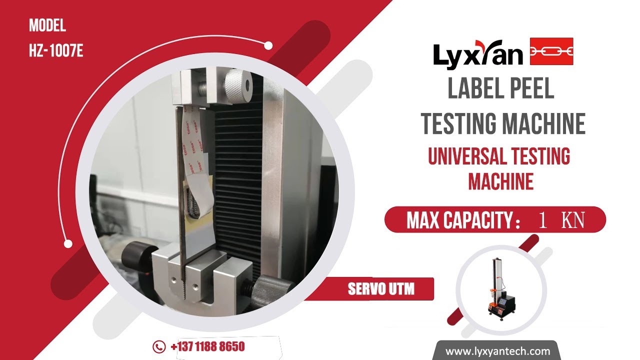 180°and 90° label peel test machine - YouTube