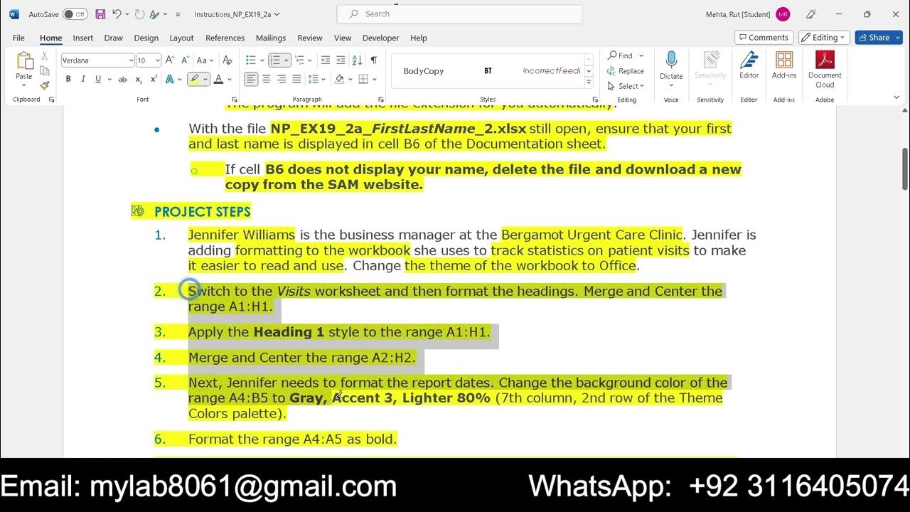 New Perspectives Excel 2019 Module 2: SAM Project 1a #newperspectives # ...