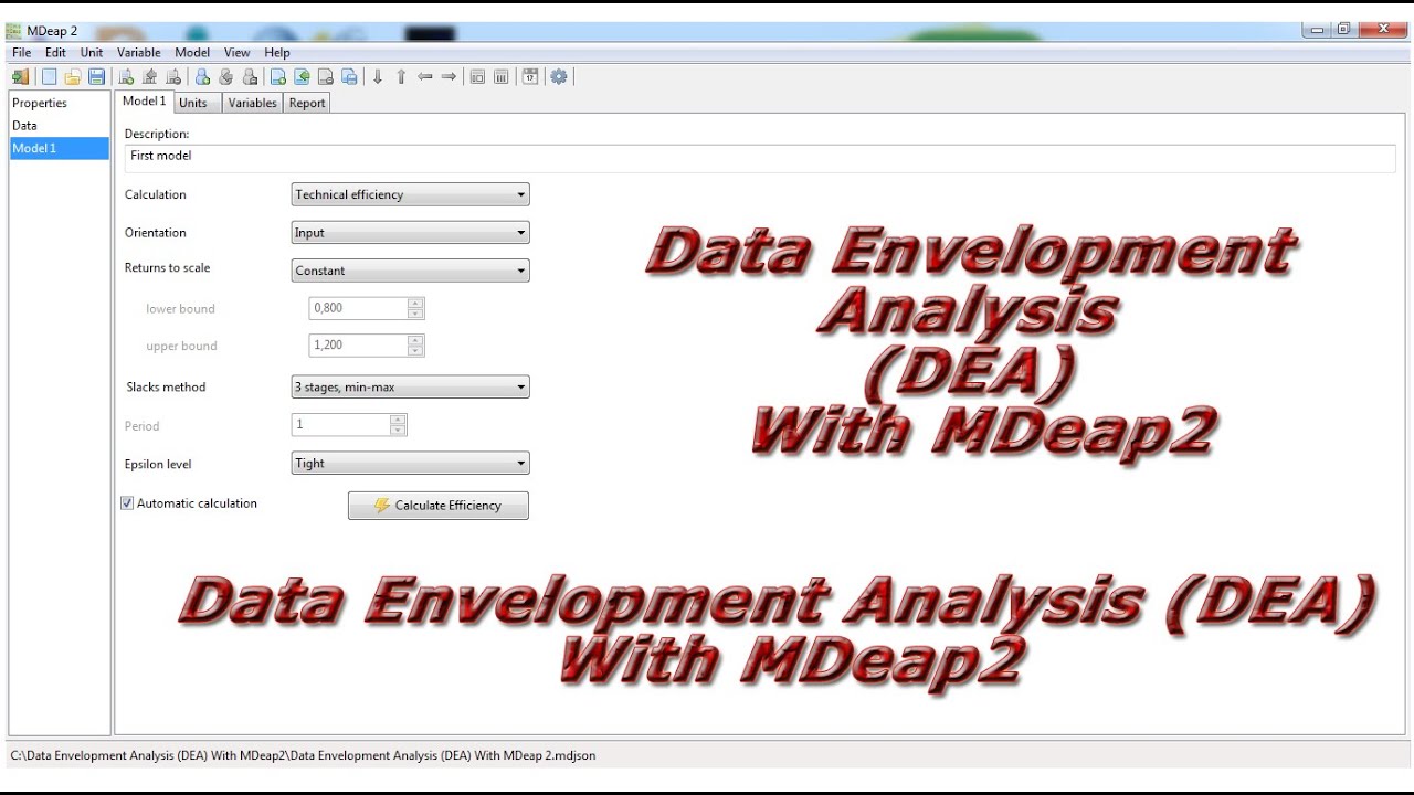 Data Envelopment Analysis (DEA) With MDeap2 - YouTube