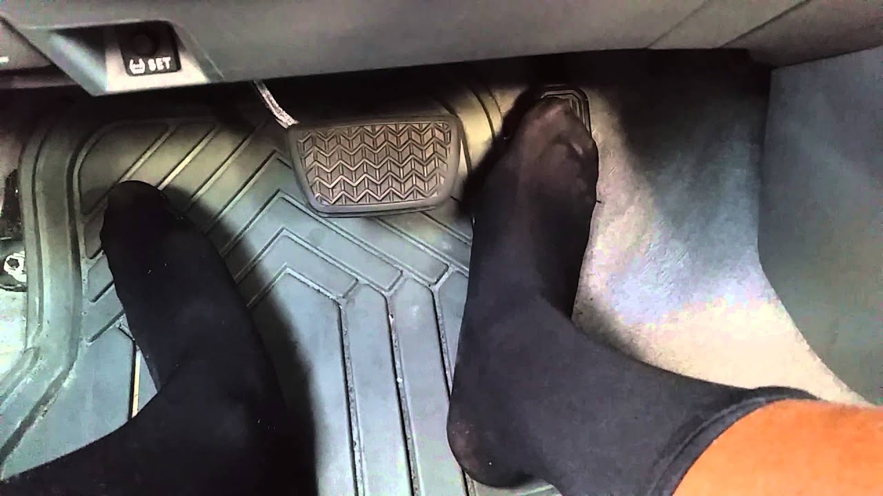 Driving in sheer socks - YouTube