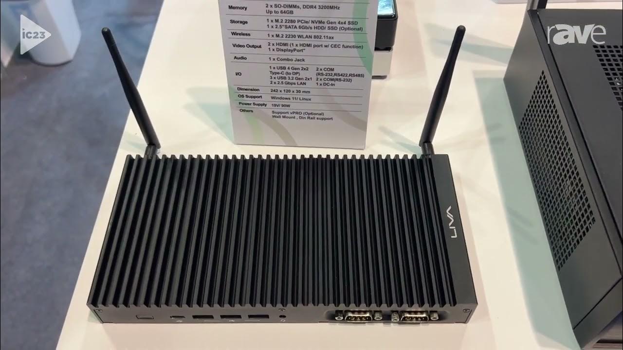 InfoComm 2023: ECS Elitegroup Features LIVA Z5F Plus Compact Industrial Computer - YouTube
