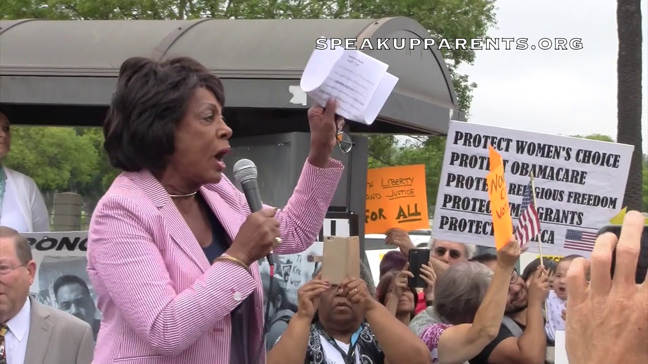 Maxine Waters At Keep Families Together Protest Rally and Toy Drive ...
