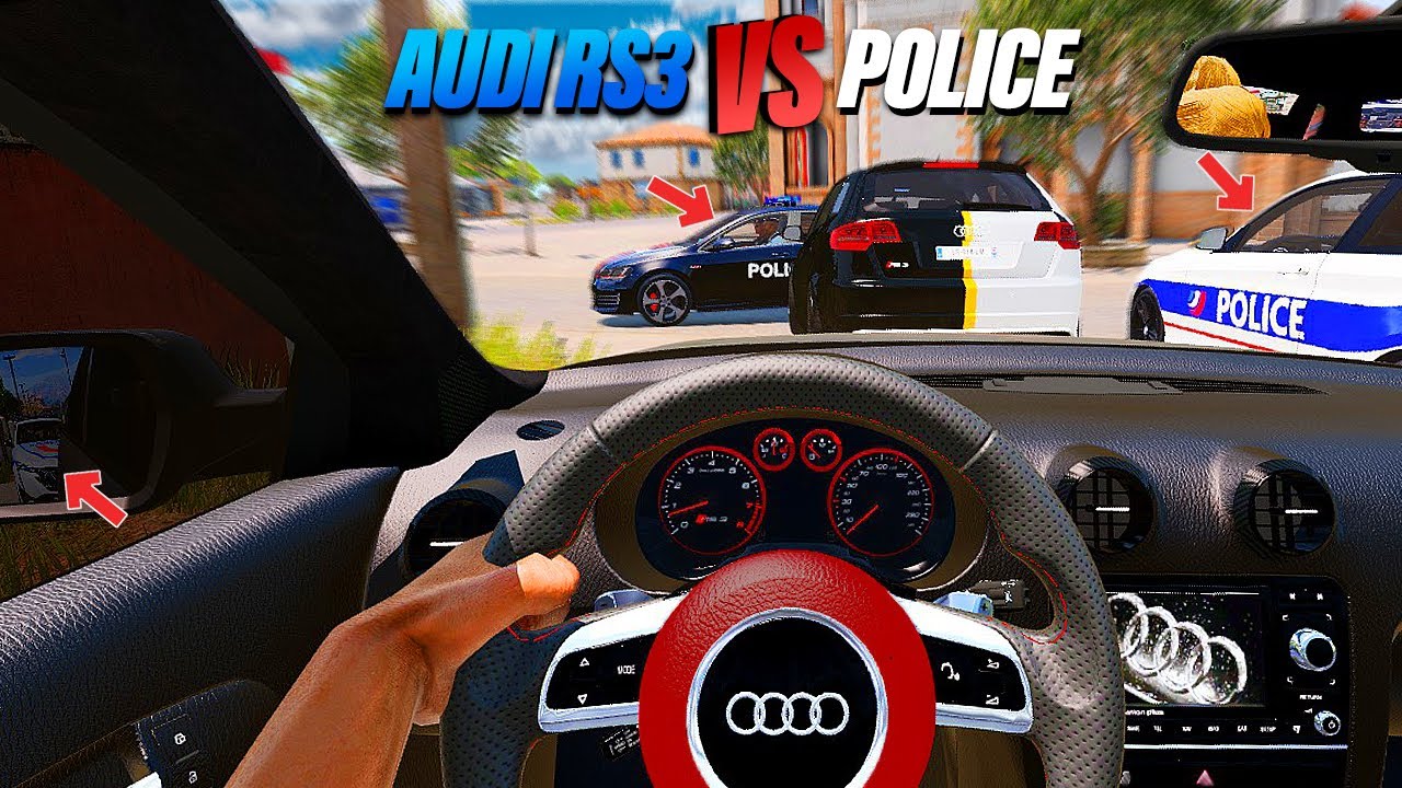 GO FAST EN AUDI RS3 ON A RENDU DINGUE PLUSIEURS PATROUILLES DE POLICE ...