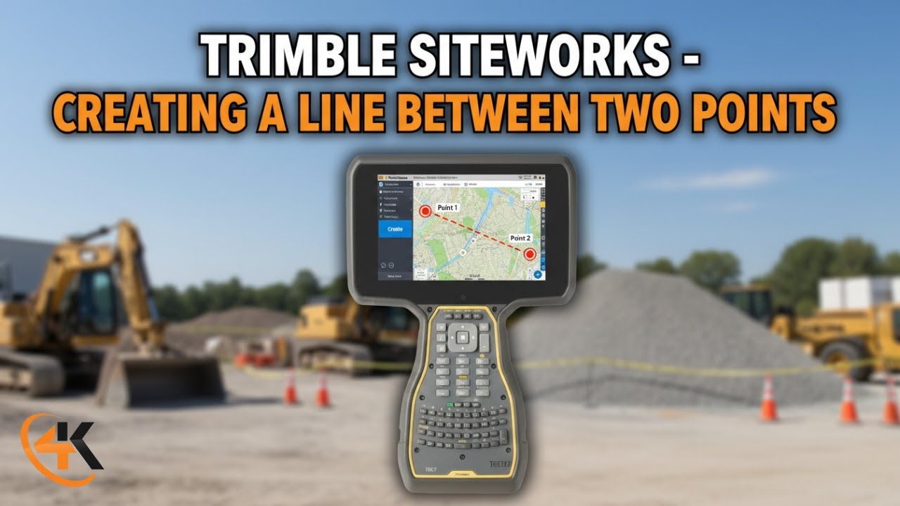 Trimble Siteworks - Creating a Line Between Two Points - YouTube