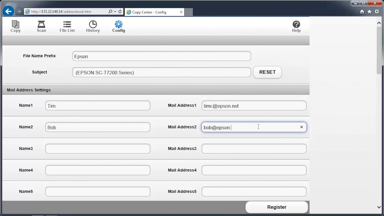 Epson SureColour T Series Scan to Email Setup - YouTube
