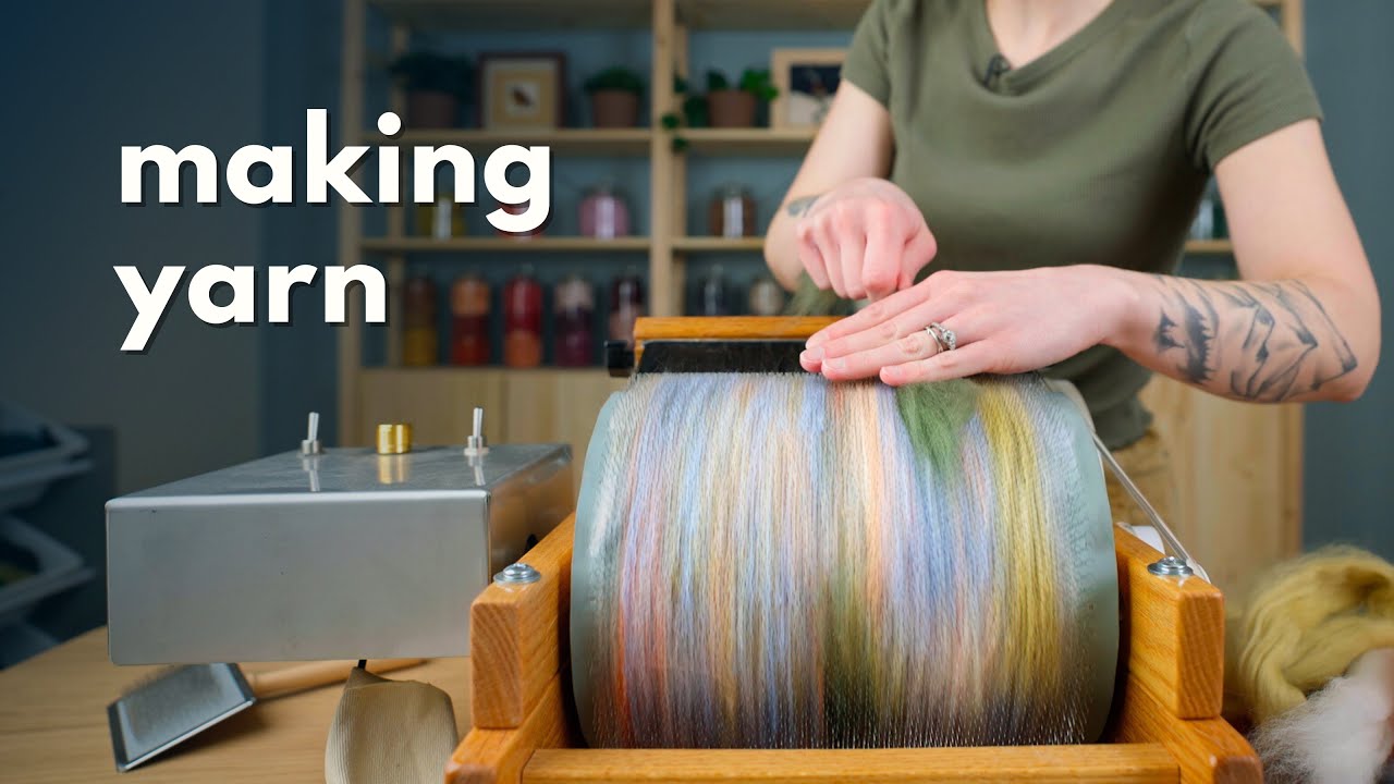 Carding and Core Spinning Yarn! (+spiral plying) - YouTube