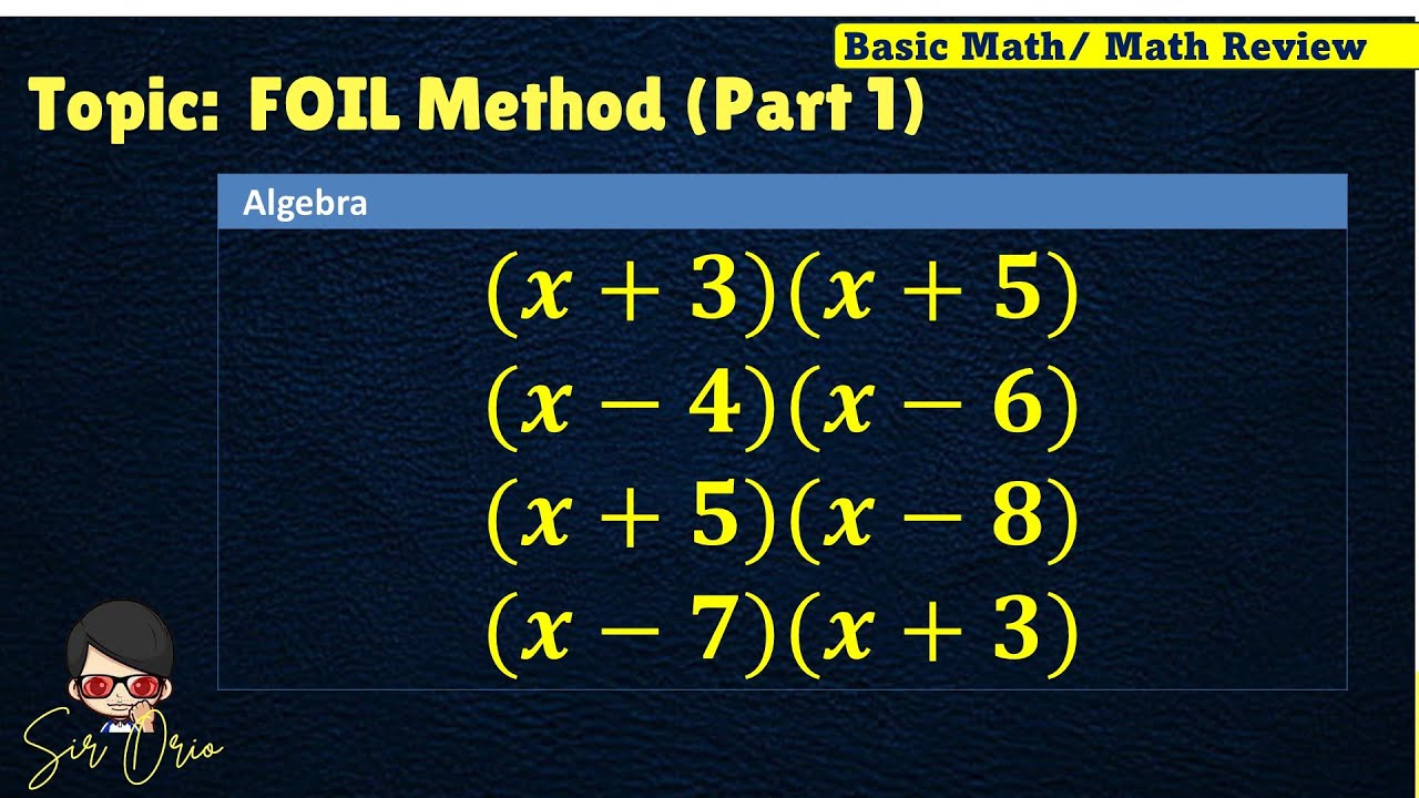 Math Review: FOIL Method - YouTube