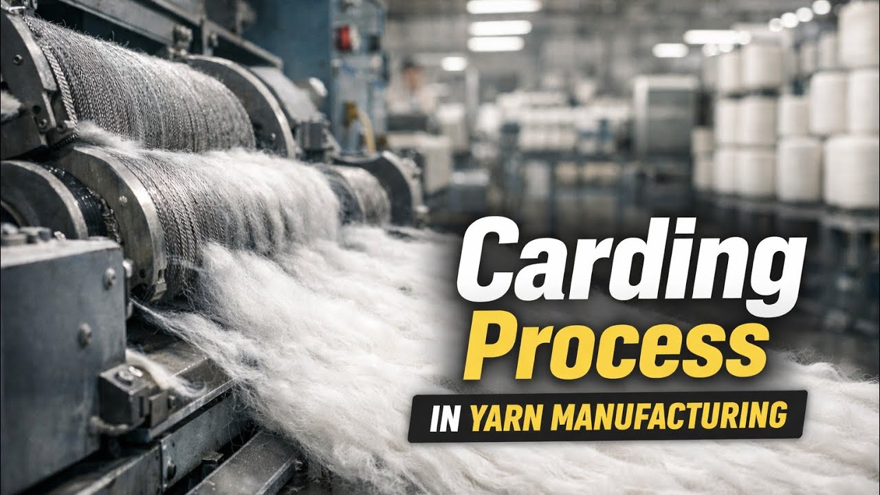Carding - (Second Process of Yarn Manufacturing) | Carding Process ...