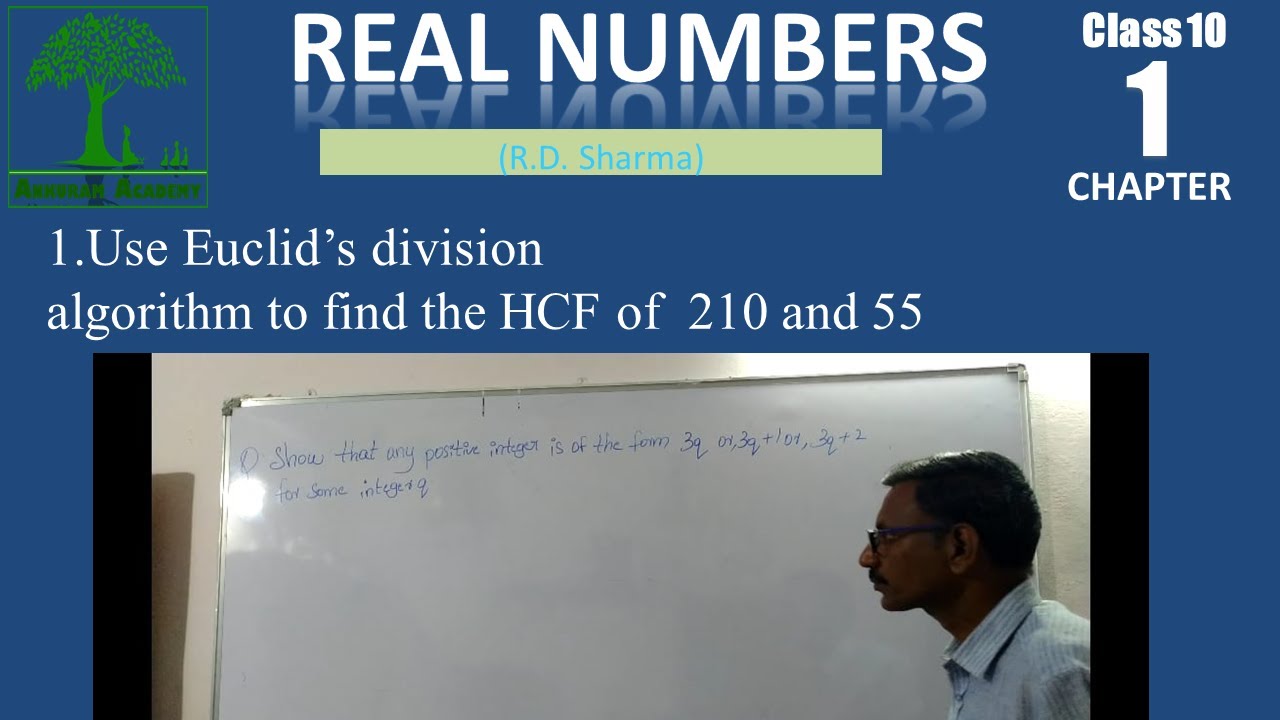 Class 10th R.D.Sharma Real numbers explain in telugu - YouTube