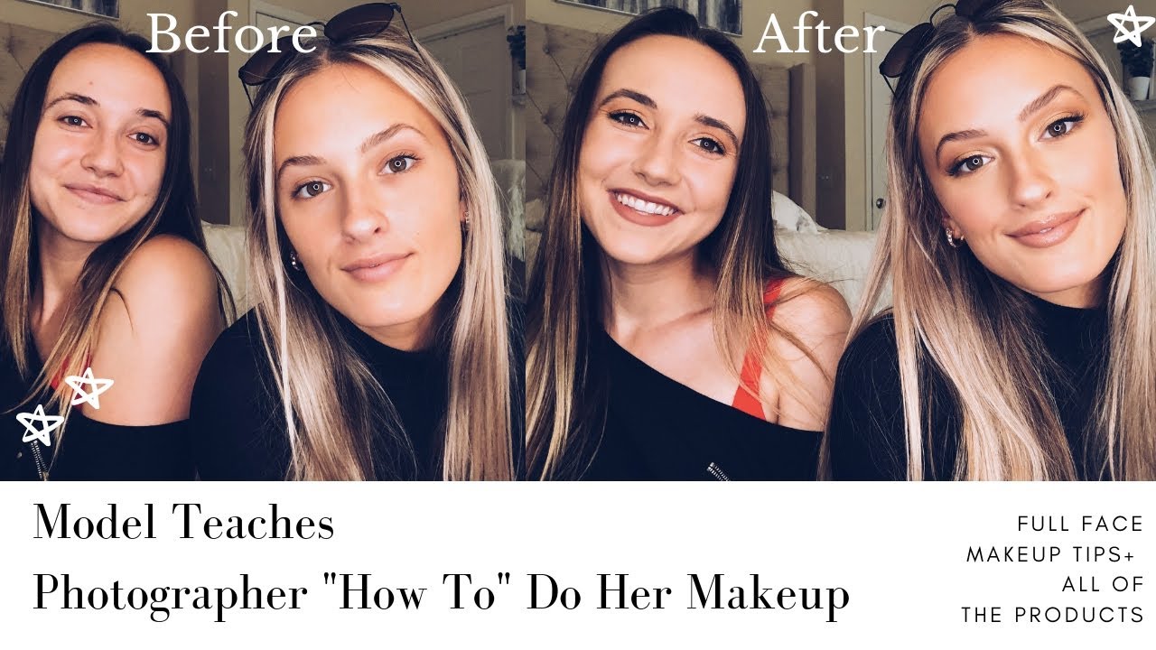 Model Teaches Photographer How to do her makeup- Full face makeup video ...
