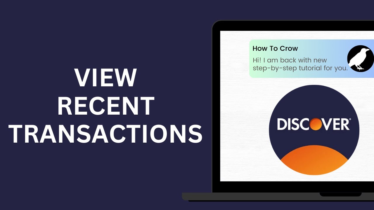 How to View Recent Transactions on Discover Bank online Banking - YouTube