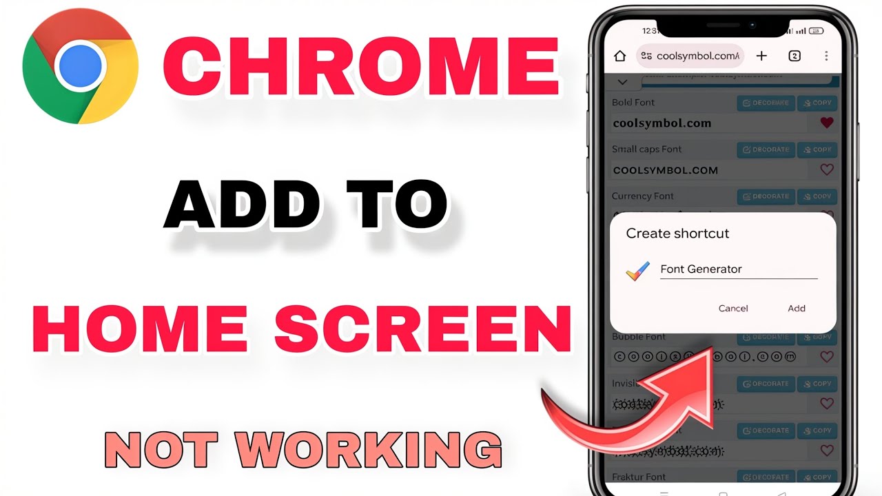 Add to home screen not working | App icon not showing on phone screen # ...