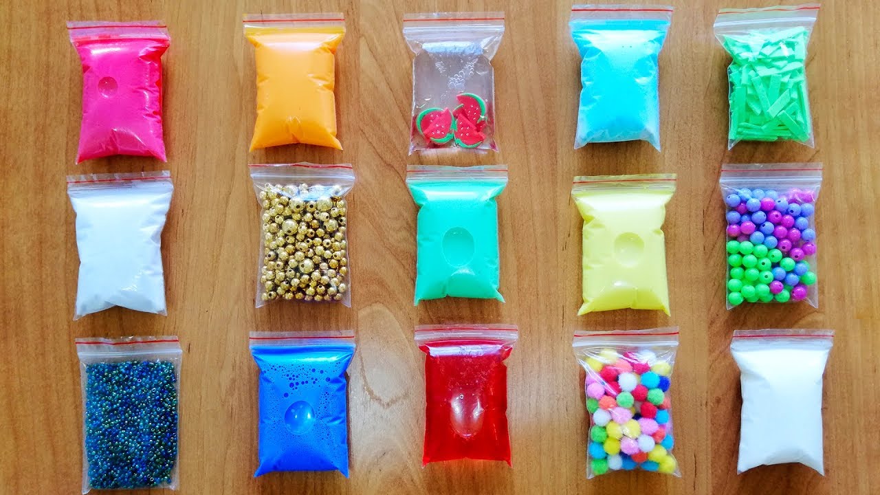 Making Slime Whith Bags - Crunchy Slime | Part 4 | Relaxing Satisfying ...