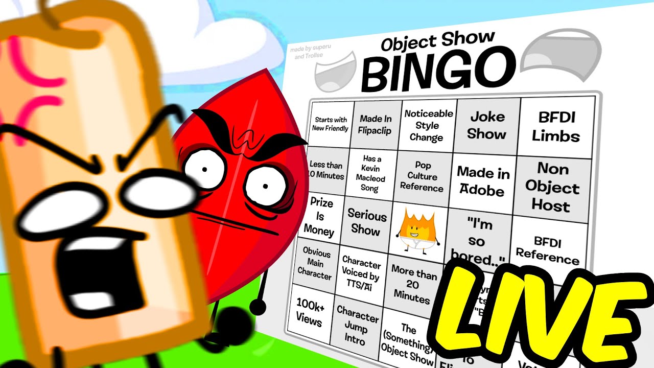 THE BFDI BINGO IS INSANE! (LIVE NOW!) - YouTube