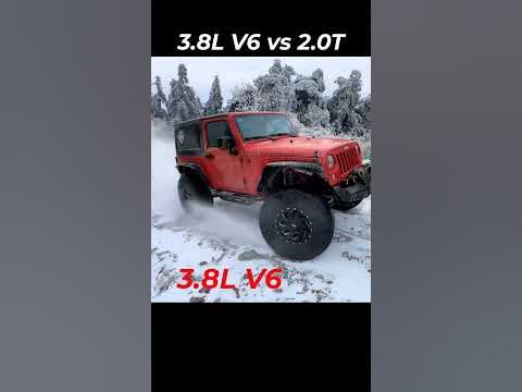 3.8L V6 vs 2.0T Jeep Wrangler #offroad #jeep #shorts - YouTube