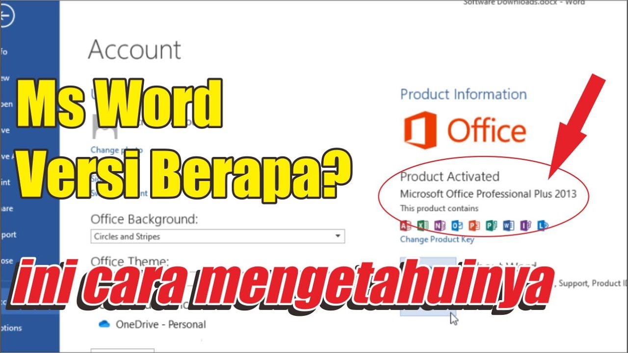 Cara mengetahui versi word di laptop untuk pemula - YouTube