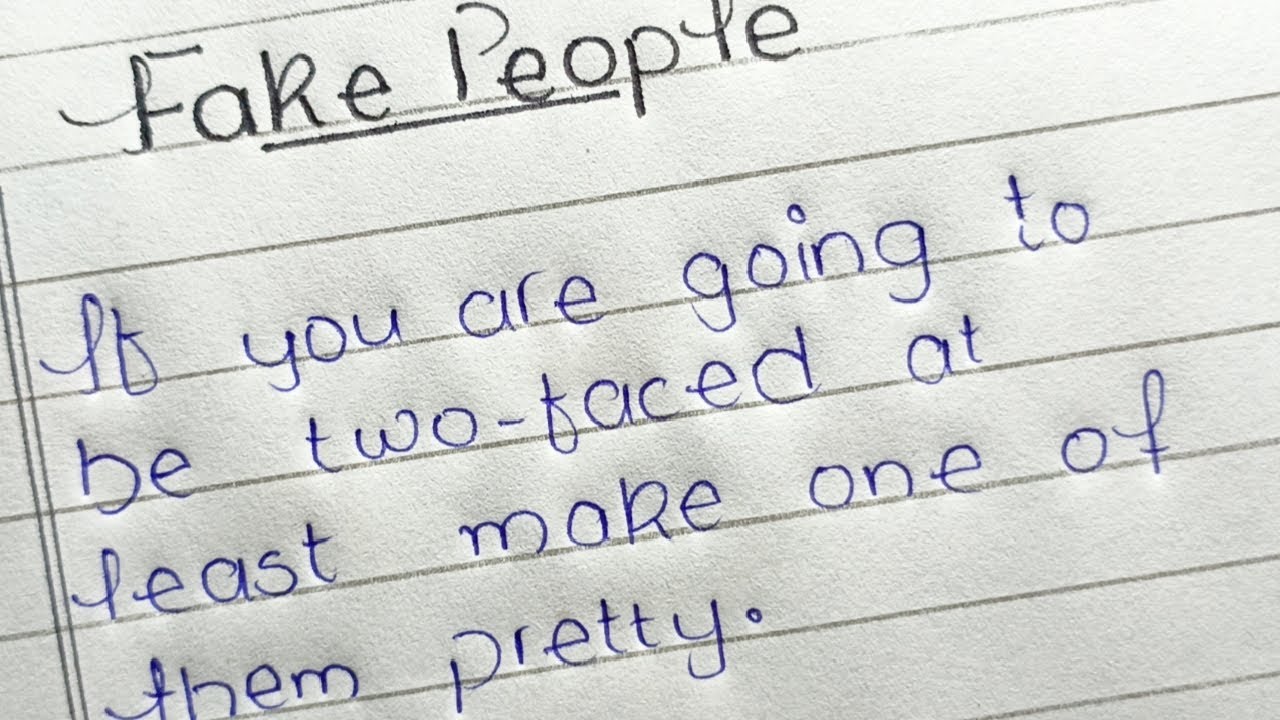 The Truth About Fake People | Motivational Lines to Inspire You | Learn ...