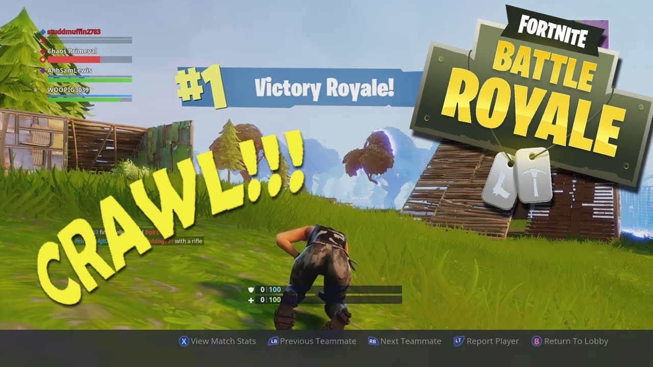 FORTNITE BATTLE ROYALE - CRAWL YOUR WAY TO VICTORY! - YouTube