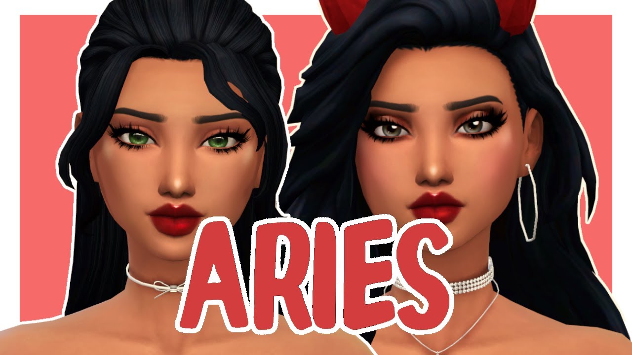 Aries ♈️ || Sims 4 Create a Sim || Zodiac Signs w/ voiceover - YouTube
