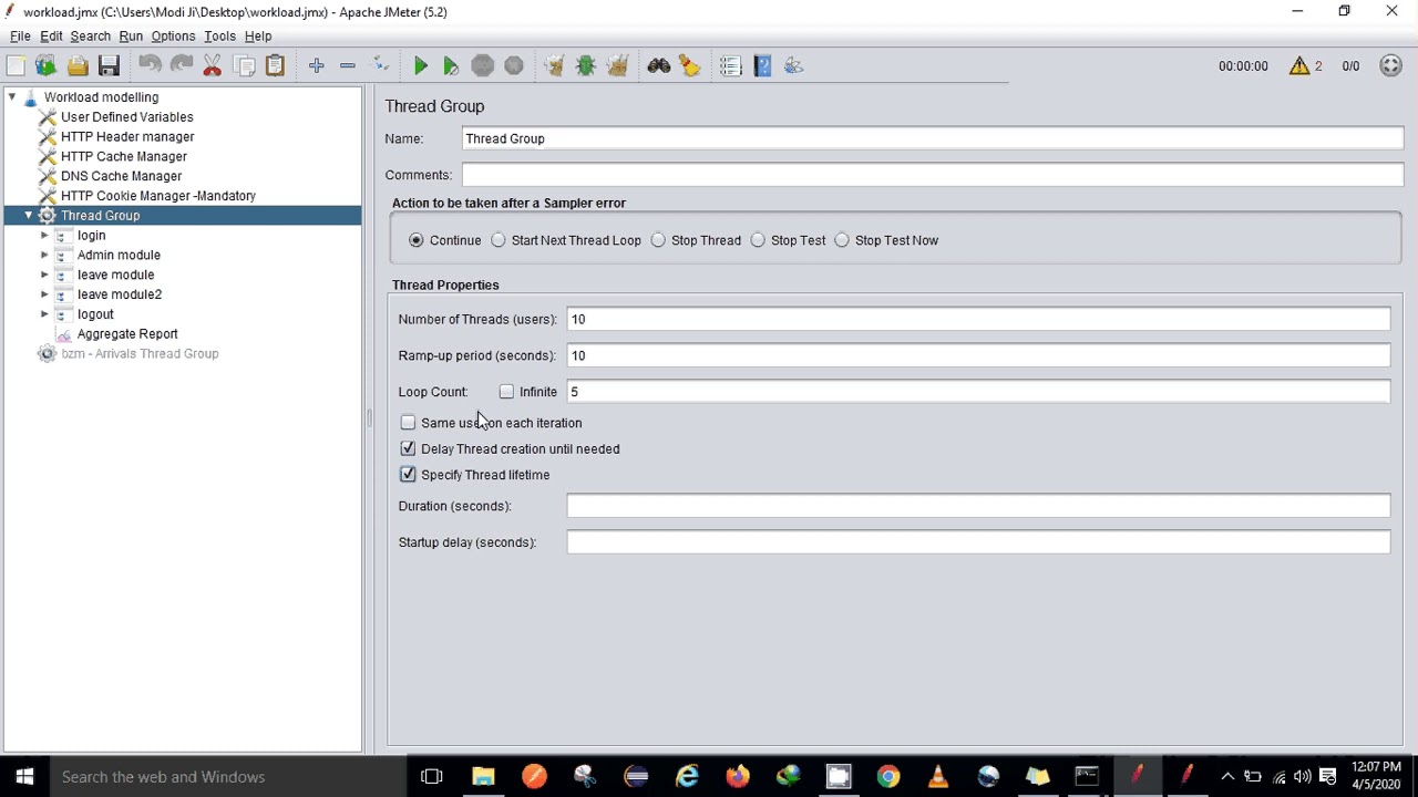 Workload Modelling Part 2 In Jmeter Thread Group Performancetestinglearn2enjoy Youtube