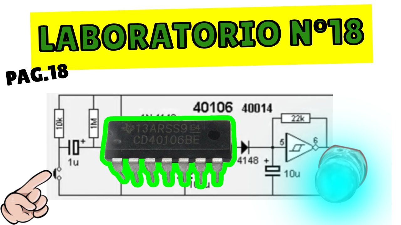 LED FLASH TEMPORIZADO CON EL IC40106, compuerta NOT - YouTube