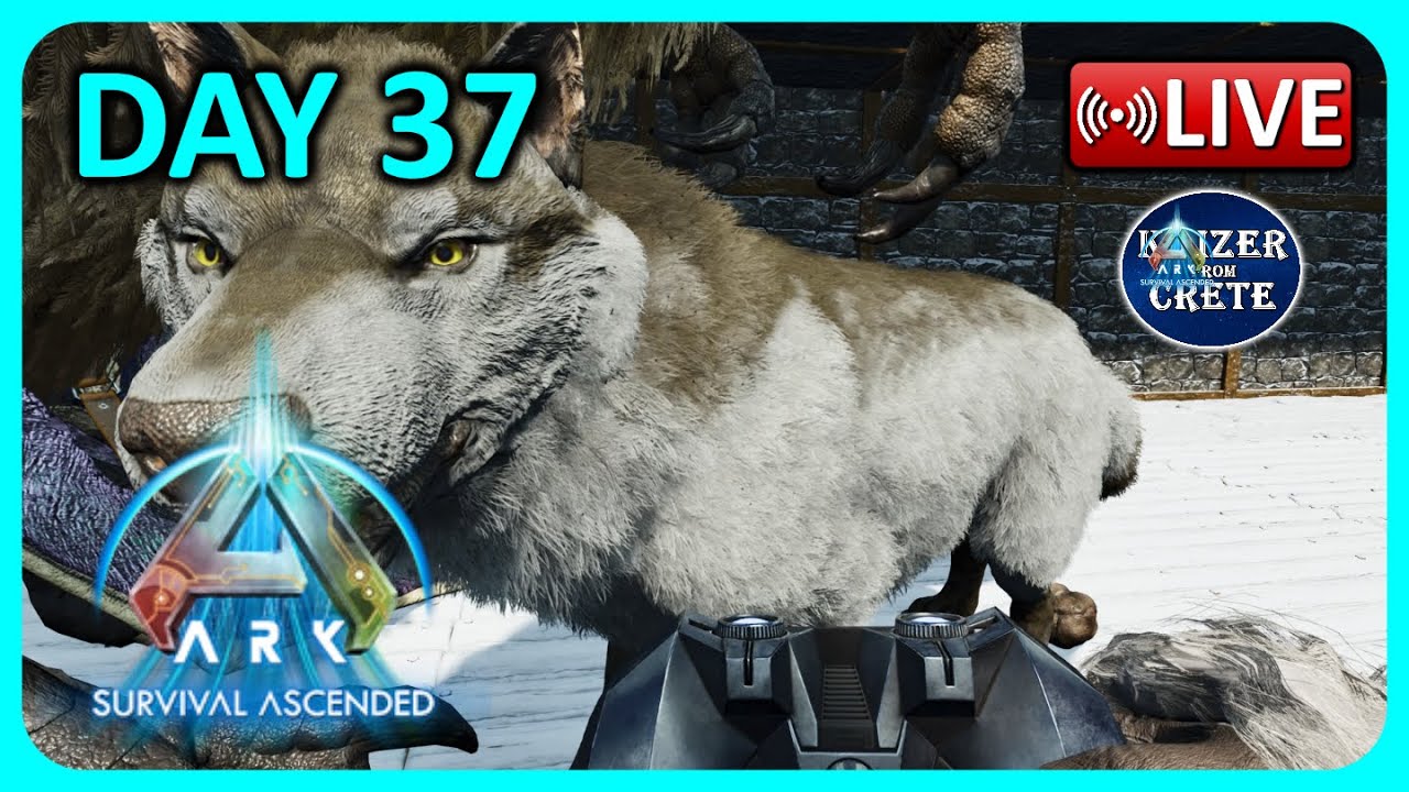 Starting my direwolf breed line on ARK Ascended Day 37 with GeForceNow ...