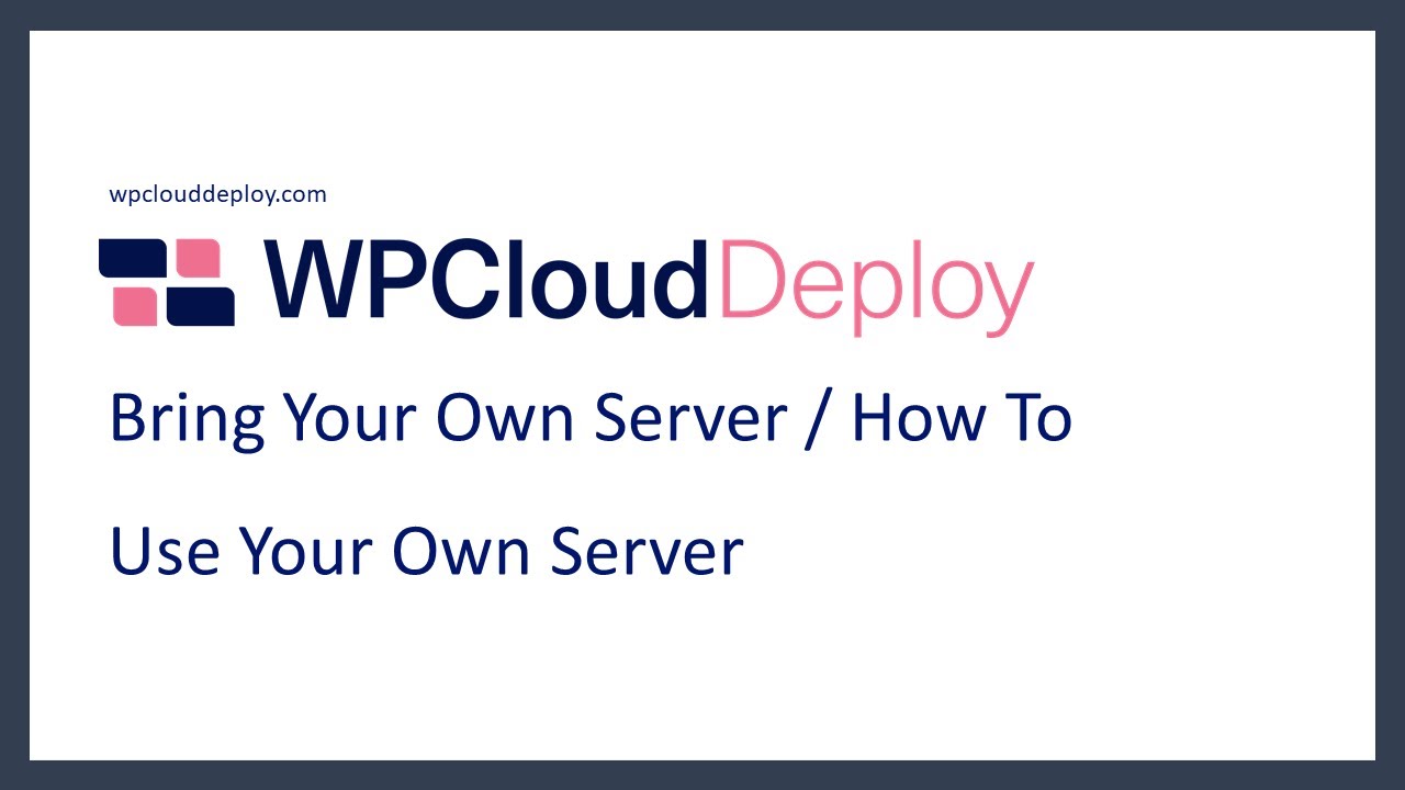 How To Use Your Own Server / Bring Your Own Server - YouTube