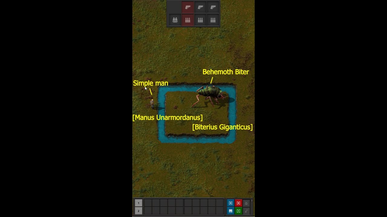 Man beats Behemoth Biter with Raw Fish [FACTORIO SNIPPETS] #Shorts ...