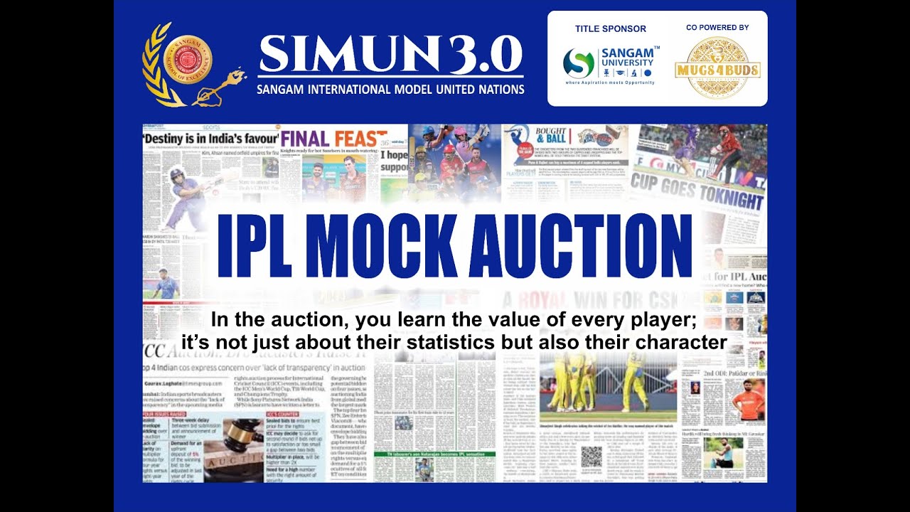 SIMUN IPL MOCK AUCTION COMMITTEE SESSION 2 - YouTube