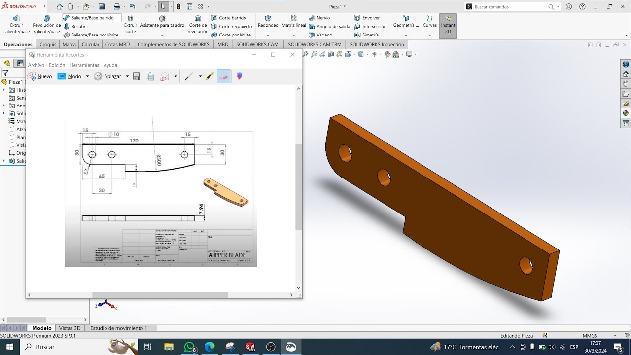 Modeling in SolidWorks Piece 3 ⚡ - YouTube