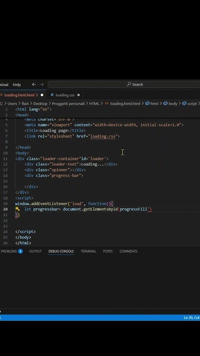 ⚡ "Next-Level Animated Loading Screen! 🤯" #shorts #coding #frontendcourse #programming - YouTube