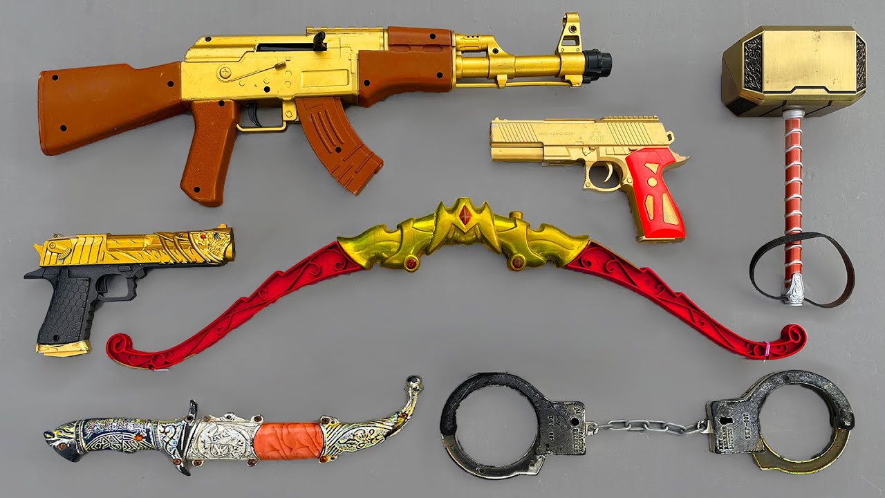 Special Weapons Unboxing-M416 guns, Gas mask,Ak47 Gun, Police handcuffs ...