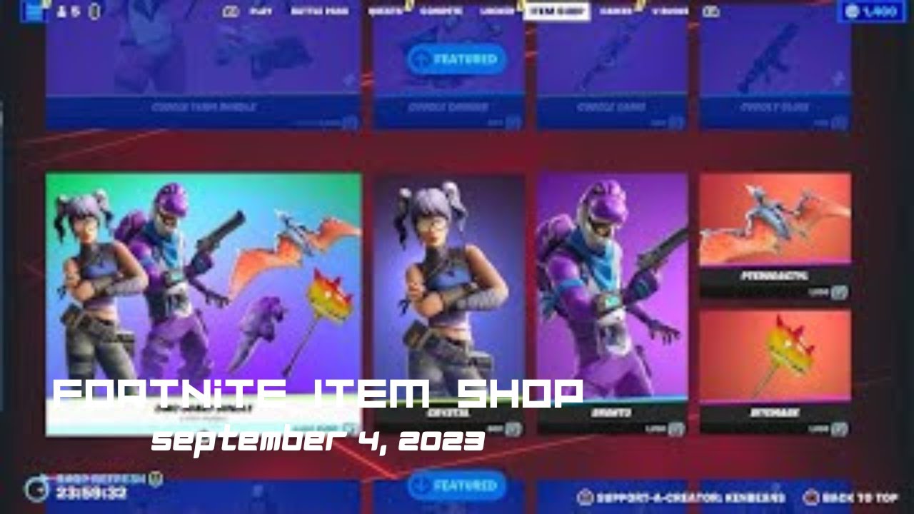 Fortnite Item Shop|September 4, 2023 - YouTube