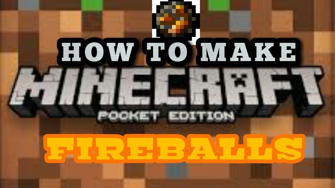 How To Make Throwable Fireballs| In Minecraft Pocket Edition - YouTube
