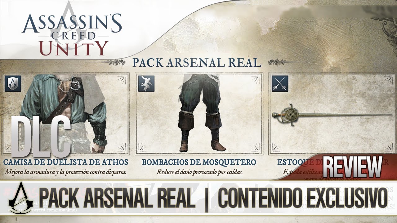 Assassin’s Creed Unity | DLC Pack Arsenal Real | Contenido Exclusivo ...