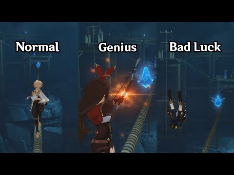 Genshin Players when Walking on the Rope to Get Lumenspar - Genshin Impact
