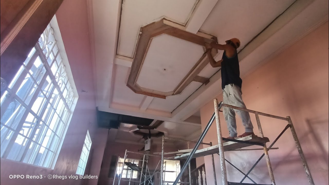 ceiling renovation day2 - YouTube