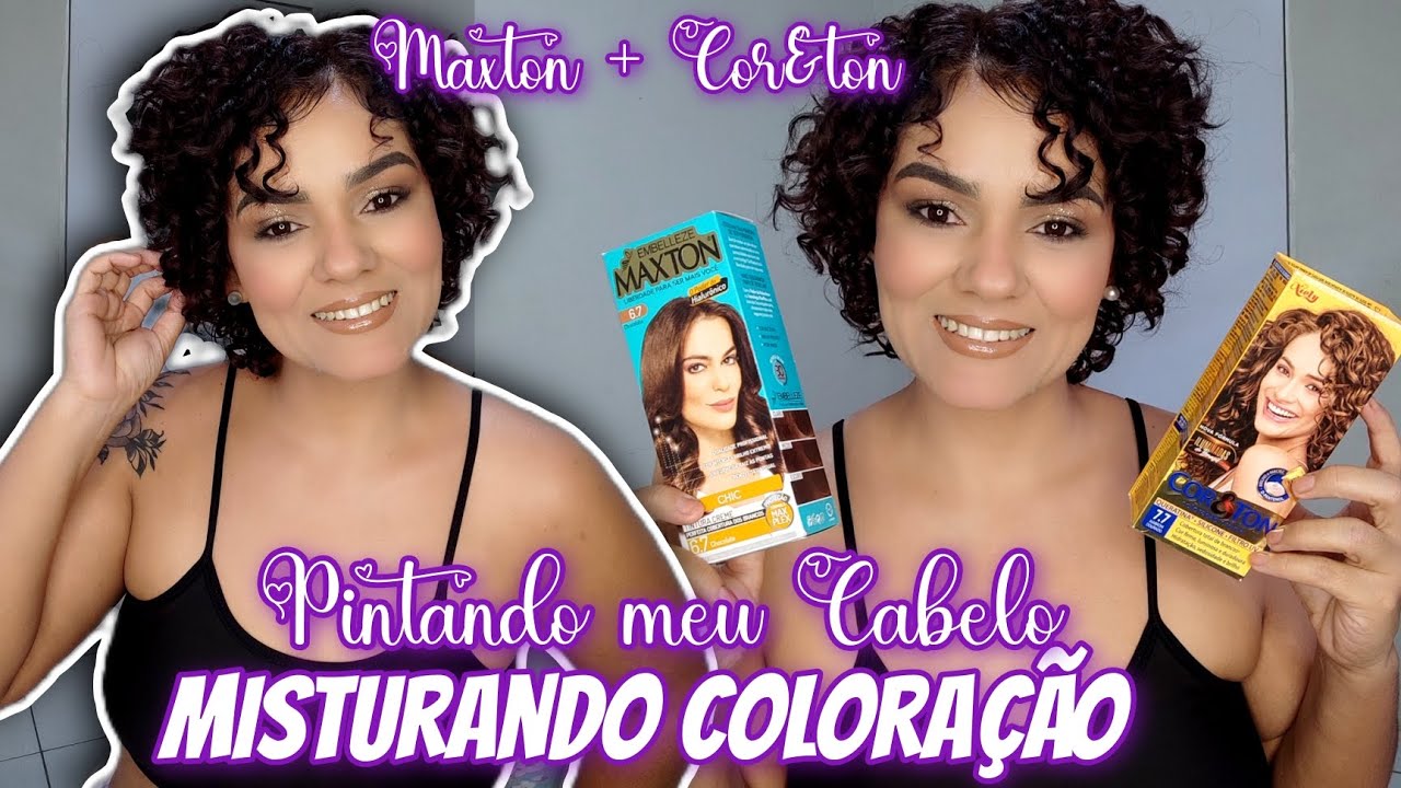 MISTURANDO COLORAÇÃO - PINTEI MEU CABELO COM MAXTON 6.7 CHOCOLATE + COR ...