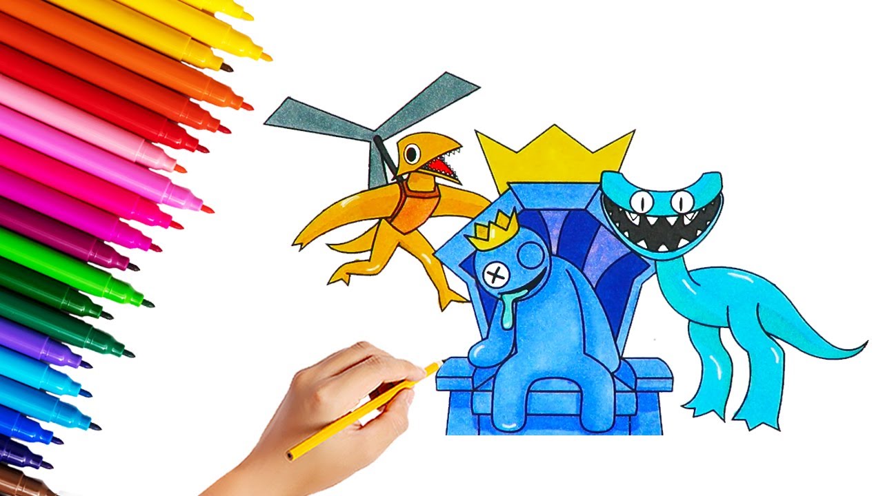 Rainbow Friends Chapter 2 Coloring Pages , Drawing And Coloring Rainbow ...