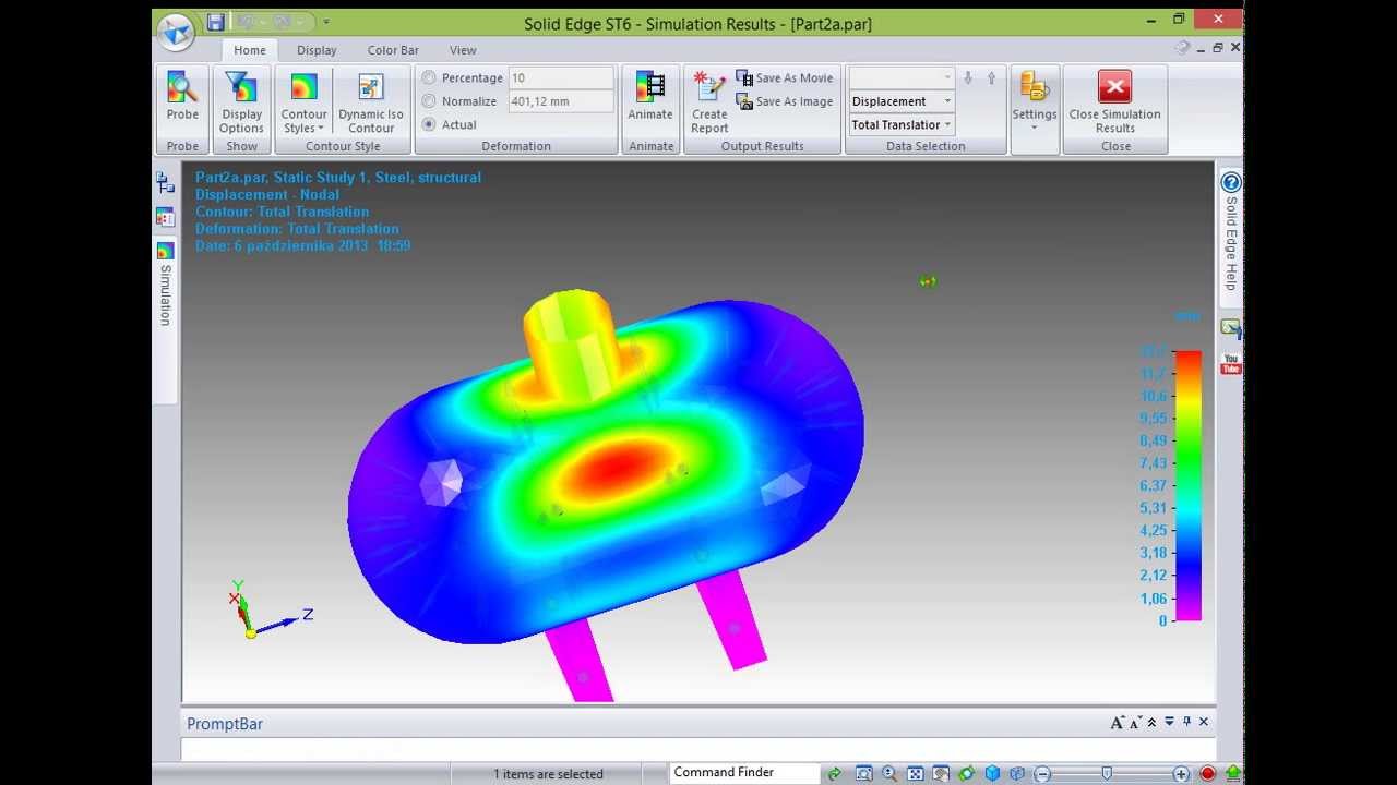 Vessel simulation with Solid Edge ST6 - YouTube