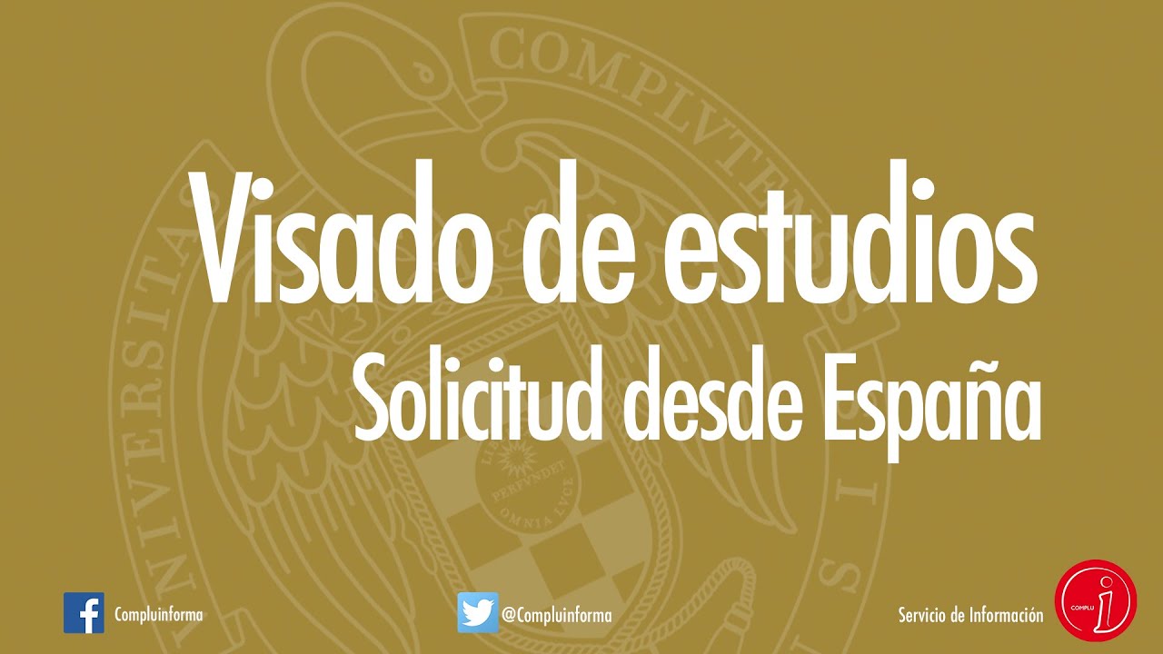 Visado de estudios desde España - YouTube