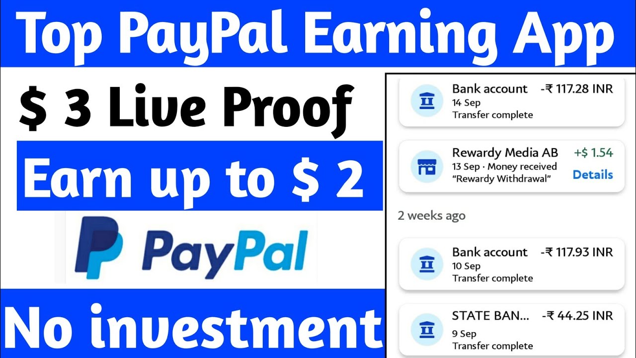 New PayPal Cash Earning Apps for Android in India 2022 | PayPal Earning ...
