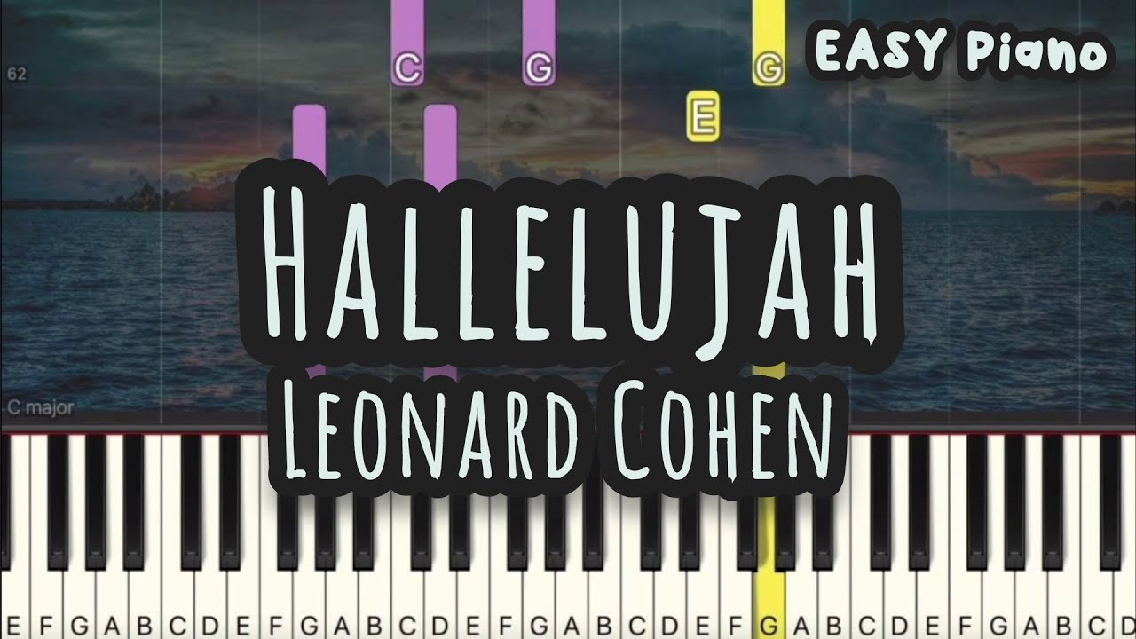 Leonard Cohen - Hallelujah (Easy Piano, Piano Tutorial) Sheet - YouTube
