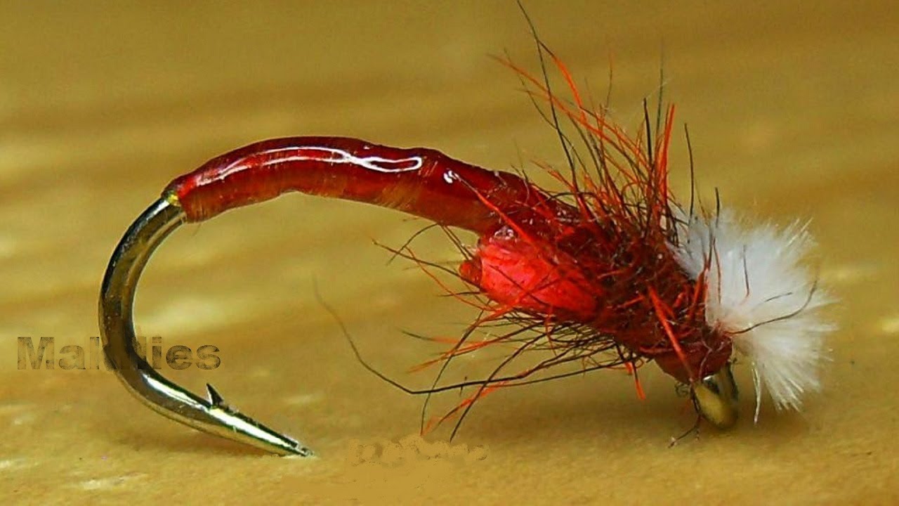 Fly Tying a New Season chironomid / Bloodworm by Mak - YouTube