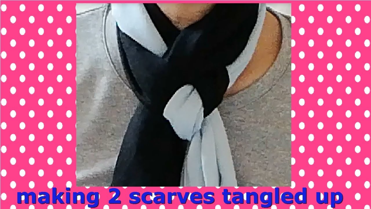 ♥2枚のストールをからめて巻く4アレンジ！ 4 ways to wear 2 scarves tangled up - YouTube