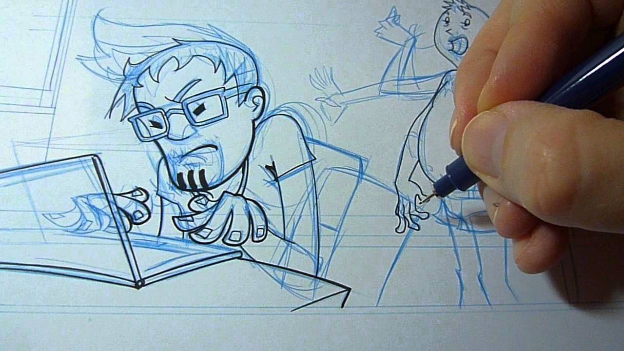 COMIC Zeichnen - Tuschen mit Fineliner - YouTube
