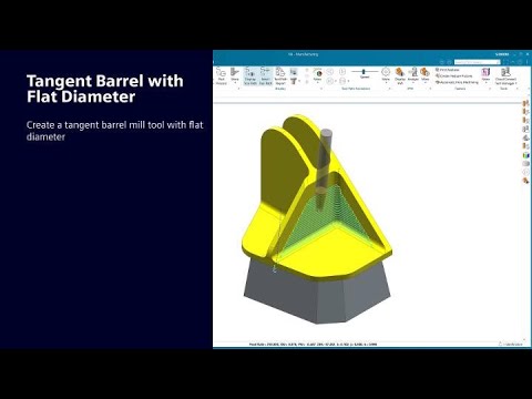 Flat Diameter Support for Tangent Barrel Mill Tools in NX CAM - YouTube