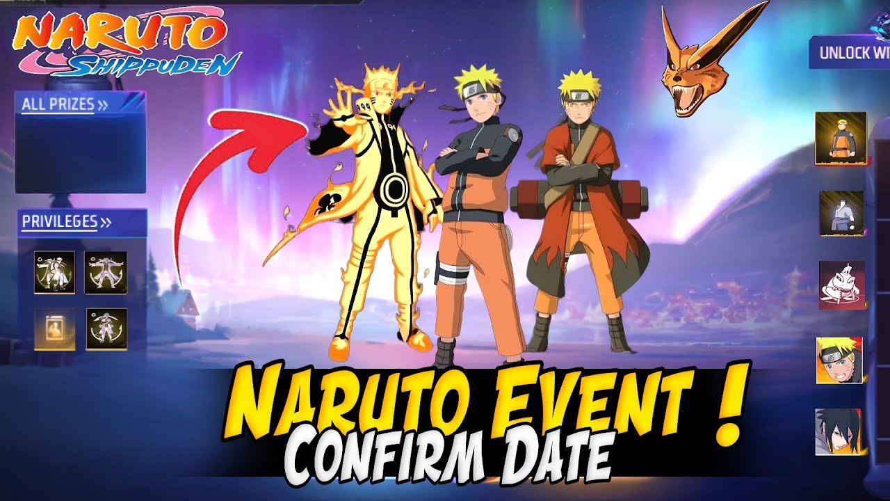 Naruto Event Confirm Date | Ff x Naruto | Naruto Event In Free Fire ...